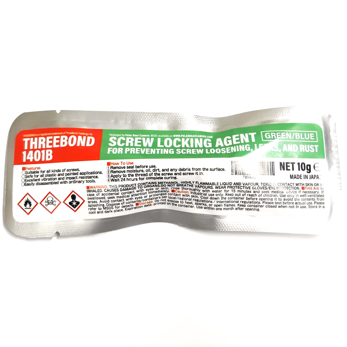Threebond 1401B (Blue Green) Screw Thread Locking Agent Glue Adhesive ...