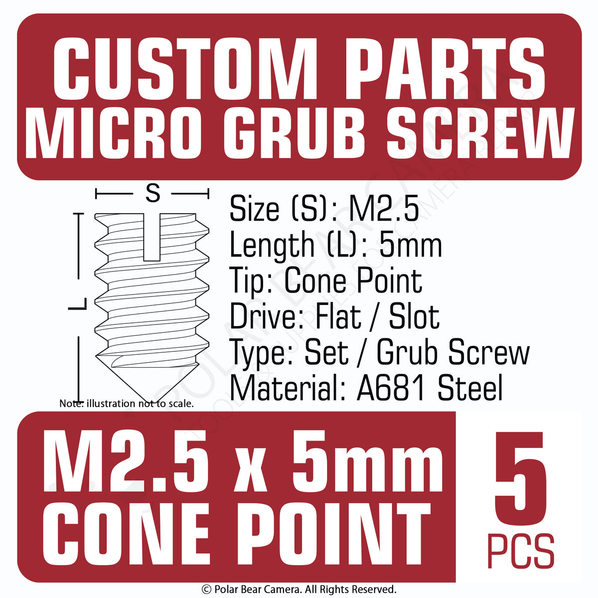 Set Screw Size Chart
