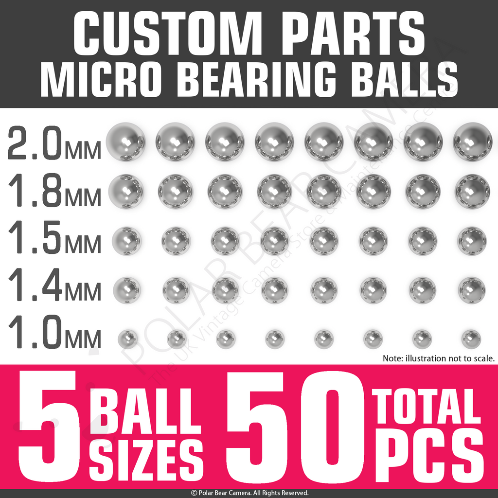 Micro Bearing Balls SET D 1mm 1.4mm 1.5mm 1.8mm 2mm 50 Pieces Bundle S ...