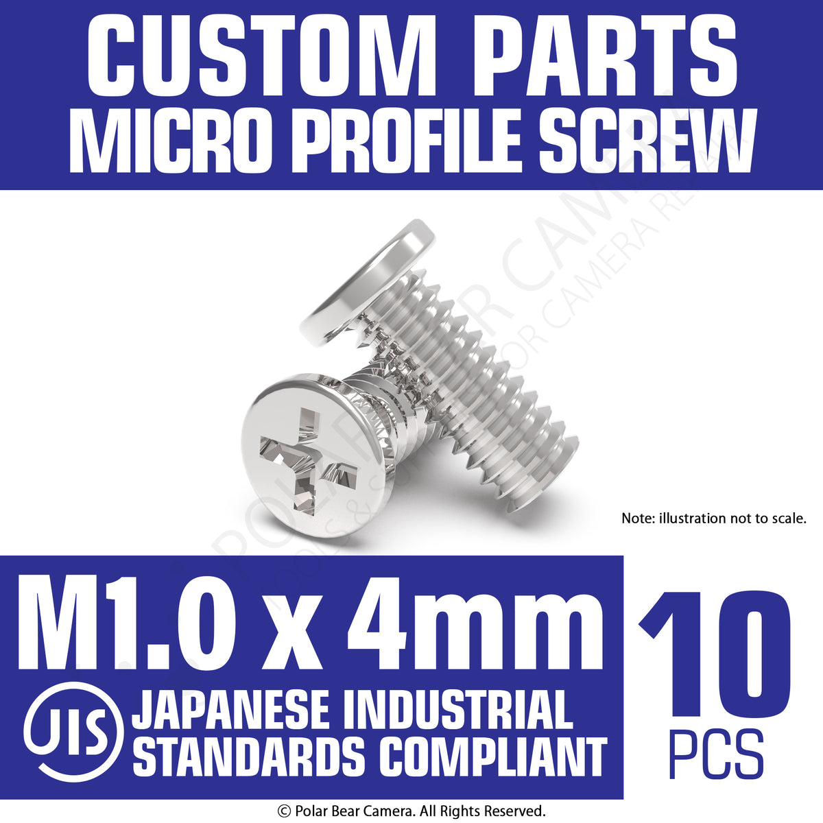 JIS Micro Profile Screw M1.0 x 4mm (Head 2.0x0.4) Stainless Steel Cros ...
