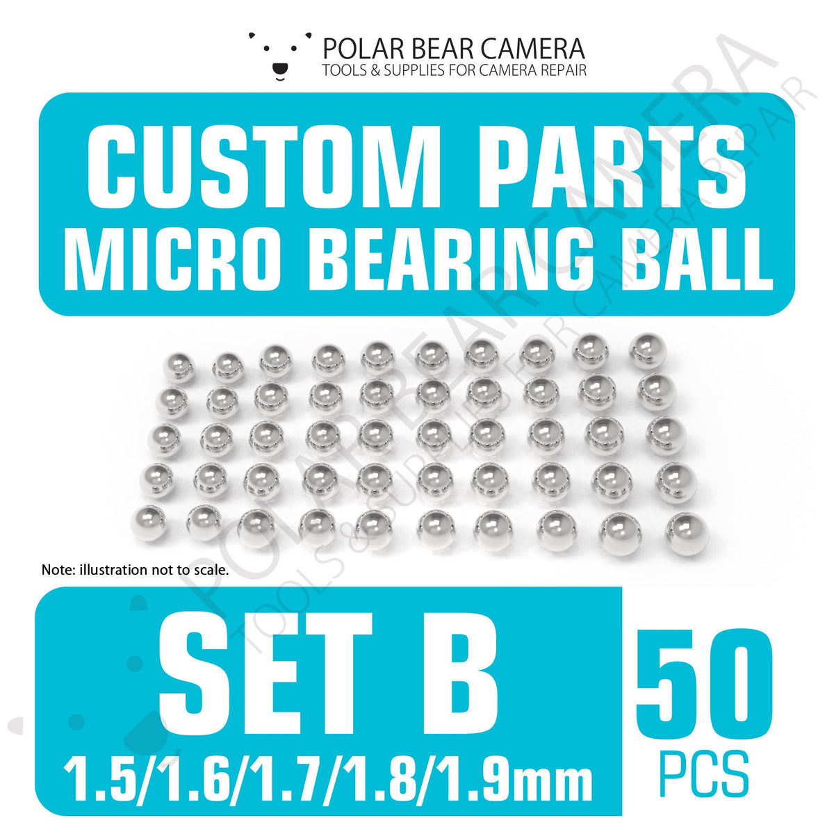 Micro Bearing Balls SET B 1.5mm 1.6mm 1.7mm 1.8mm 1.9mm 50 Pieces Bund ...